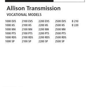 Allison 4500 RDS Service Repair Manual Download