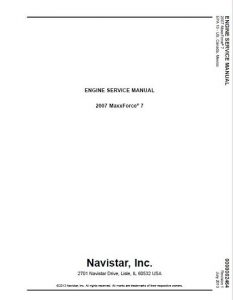 2007-2010 Navistar Maxxforce 7 Engine Repair Service Manual