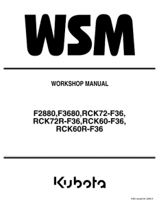Kubota F2880, F2880E, F3680, RCK72P-F36, RCK72R-F36, RCK60P-F36, RCK60R ...